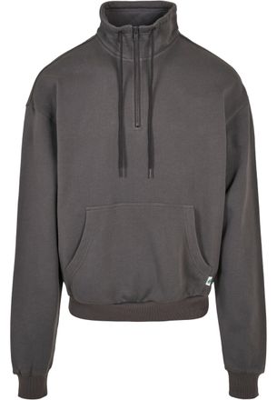 Urban Classics Organic Drawstring Troyer M&auml;nner Sweatshirt Charcoal M