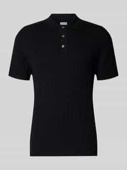 Jack & Jones Slim Fit Strick-Poloshirt mit Zopfmuster Modell EMIL