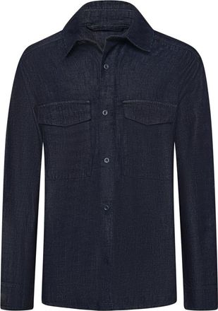 Mac Jeans Unifarbenes Overshirt aus einem Baumwollmischgewebe in