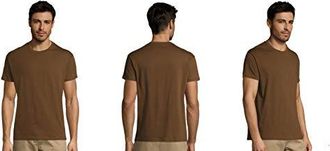 SOLS MARNAULA Lot de 3-5-10-25 -50 ou 100 t-Shirts Marrons 100% Coton Unisexe - Marron - L