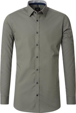Venti Body Fit - Herren Langarm Hemd (134024500), Größe:43, Farbe:Grün (300)