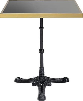 Kare Design Design Bistrotisch Kaffeehaus Rim Square, Schwarz, Granit, K&uuml;chentisch, Kaffeetisch, Bistro-Stil, 71x60x60cm