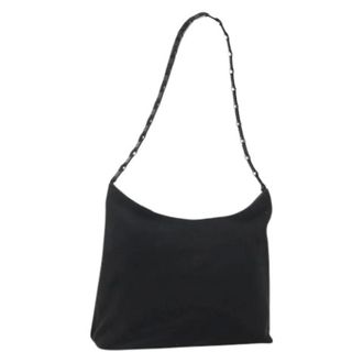 Ferragamo Sac bandouli&egrave;re en toile Pre-owned - Femme - Pre-owned - Noir - Taille: ONE Size