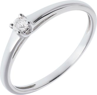 Edenly Klassischer Solitärring in Weissgold