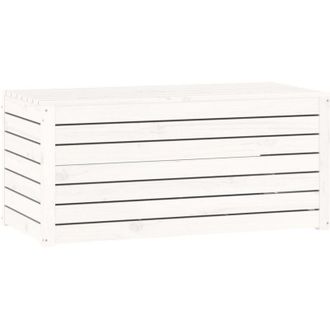 vidaXL Gartenbox Wei&szlig; 101x50,5x46,5 cm Massivholz Kiefer - Vidaxl