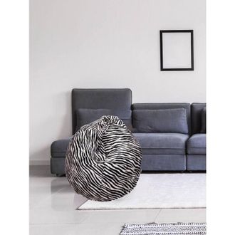 Talamo Italia Talamo Italia Sackpouf mit Zebra-Muster, schwarz-weiß, Maße 80 x 120 x 80 cm
