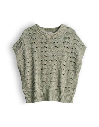 OPUS Strickpullover Pydra aus Feinstrick mit lockerer Passform Lochstrickmuster, leichte Transparenz, weicher Griff, Casual