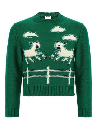 Moschino Pull Col Rond - Vert