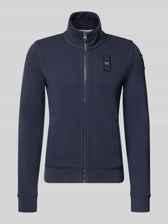 Blauer Sweatjacke mit Stehkragen Modell City New