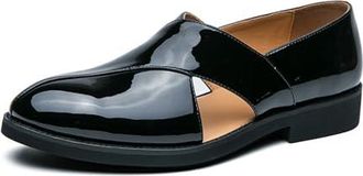 Generic Sandales en cuir &agrave; bout ferm&eacute; pour homme - Antid&eacute;rapantes et respirantes - Bout pointu - Pour le travail, la marche, la conduite, le bureau, Noir 2, 4