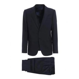 Emporio Armani Einreihiger Wollanzug - - Suits - Herren - Blau - L