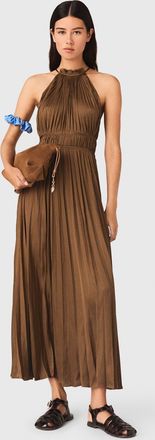 Maje Langes Plissiertes Kleid - Braun - Maje
