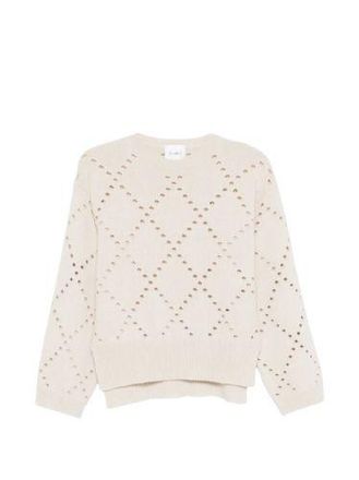 Nude | Perf Argyle Crewneck - S