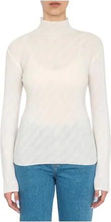 Emporio Armani Femme, Pulls, Blanc, Taille: 44 FR Maglia