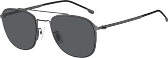 HUGO BOSS 1345 0V81 IR Sonnenbrille f&uuml;r Herren (Dunkelgrau)