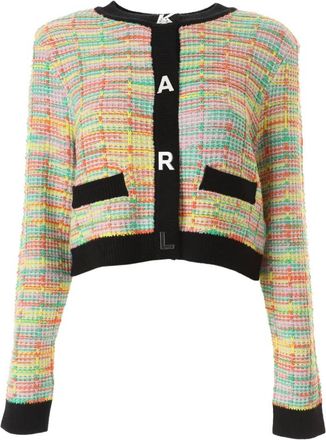 Karl Lagerfeld Femme, Pulls, Multicolore, Taille: 42 FR Gilet en maille boucl&eacute;e