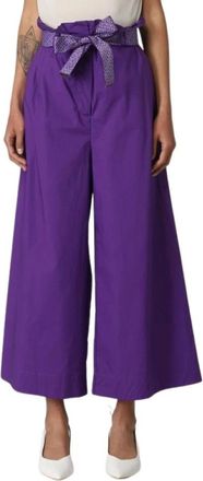 Pinko Pinko, Femme, Pantalons, Violet, Taille: 36 FR Pupa Wide Pantalons
