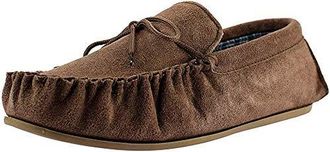 Mokkers Bruce Chaussons mocassins en daim véritable pour homme, taupe, 39 1/3 EU