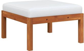 vidaXL Vidaxl - Repose-pied de jardin avec coussin Bois dacacia massif