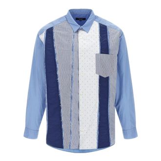 Comme Des Gar&ccedil;ons Patchwork-Hemd - - Shirts - Herren - Blau - L