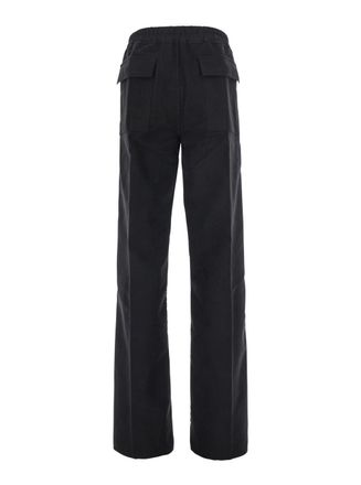 Rick Owens Mens Pants Black Cotton Trousers