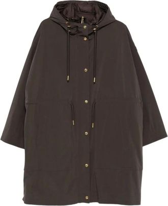 Moncler Femme, Manteaux, Brun, Taille: 40 FR Sainbel Mid-Length Parka