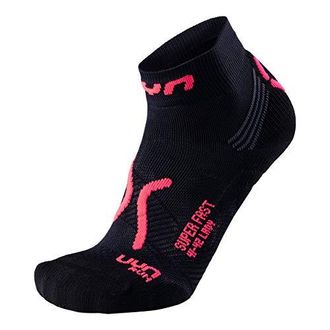 UYN Run Super Fast - chaussettes techniques de course avec amorti et ventilation avanc&eacute;e, en fibre &eacute;cologique NATEX
