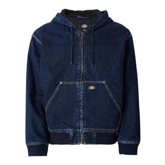 Dickies Homme, Sweatshirts et sweats &agrave; capuche, Bleu, Taille: XL Veste &agrave; capuche en denim twill