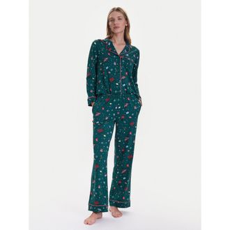 Kate Spade New York Pyjama KSI82765F Gr&uuml;n Relaxed Fit