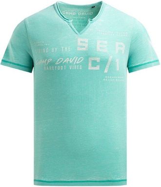 Camp David Rundhalsshirt mit Baumwolle