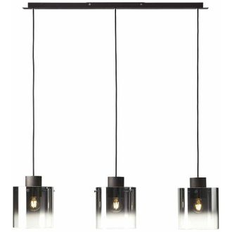 Brilliant Lampe Beth Pendelleuchte 3flg Kaffee/rauchglas 3x A60, E27, 60W, g.f. Normallampen n. ent. In der H&ouml;he einstellbar / Kabel k&uuml;rzbar F&uuml;r