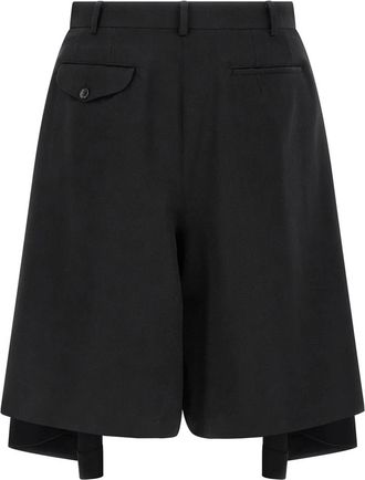 Comme Des Gar&ccedil;ons Homme, Shorts, Noir, Taille: XL Wool Bermuda Shorts