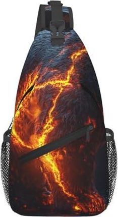 Generic ItS All Sac &agrave; dos &agrave; bandouli&egrave;re pour homme Motif flammes