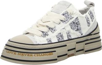 Rebecca White V02L-6B Baskets blanches + gris paillet&eacute;, Blanc., 38 EU