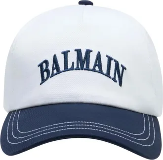Balmain Homme, Accessoires, Multicolore, Taille: ONE Size Casquette Bicolore en Coton