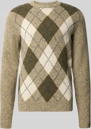 Fynch-Hatton Regular Fit Strickpullover mit Karomuster