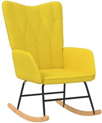 Les Tendances Les Tendances - Schaukelstuhl Senfgelb Stoff vidaXL