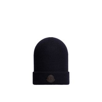 Moncler Moncler Bonnet En Laine, Homme, Bleu, Taille: Uni