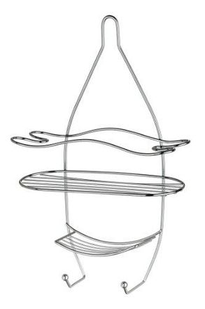 Premier Housewares 3-stöckiger Duschcaddy mit Haken, 28,5 x 46 cm, Chrom