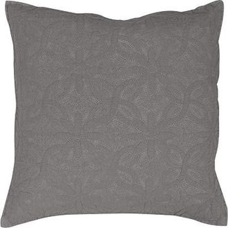 Douceur d'Intérieur Kissenhülle, 60 x 60 cm, Mikrofaser, einfarbig, Lavee Florette Anthrazit, 100% Polyester