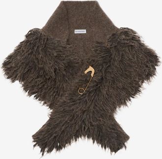 Burberry Col en laine dalpaga m&eacute;lang&eacute;e