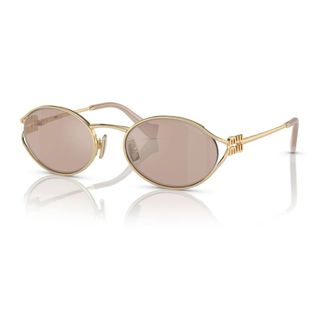 Miu Miu Gold/Hellrosa Sonnenbrille - - Accessories - Damen - Gelb - 54 MM