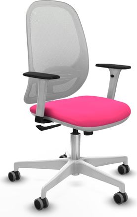 Piqueras y Crespo Stuhl mit zylindrischer R&uuml;ckenlehne und Armlehnen, h&ouml;henverstellbare Lendenwirbelst&uuml;tze, ausgestattet mit 3 Positionen und Schneideschaum, mit Rollen 