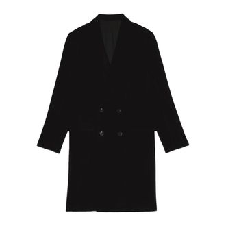 Ami Wollmantel mit doppelter Knopfleiste - - Coats - Herren - Schwarzk - M