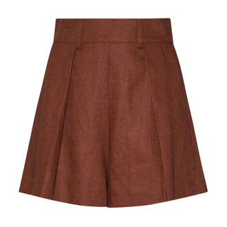 Silvian Heach Femme, Shorts, Brun, Taille: 36 FR Posane High Waist Shorts