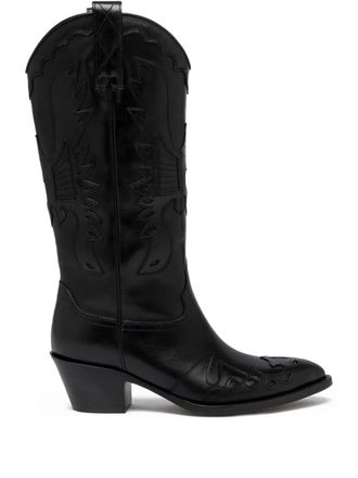 Buttero Annie Cowboystiefel mit spitzer Kappe 60mm - Schwarz