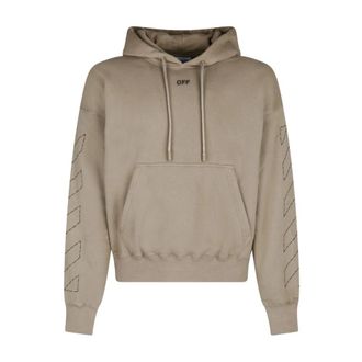 Off-white Cotton Stitch Skate Hoodie - - Sweatshirts & Hoodies - Herren - Braun - XL