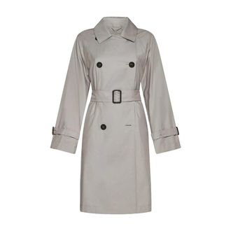 Max Mara Beiger Baumwoll-Trenchcoat Aw24 - - Coats - Damen - Beige - L