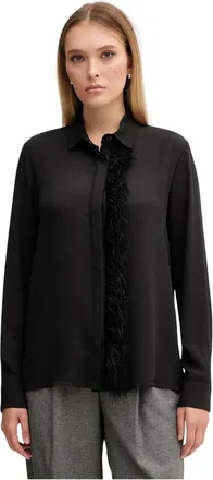 Gaud&igrave; Femme, Blouses et Chemises, Noir, Taille: 36 FR Chemise &agrave; col classique