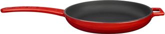 Lava Cookware Gusseisen emailliert Bratpfanne mit Metallgriff, rund, 20 cm, rot